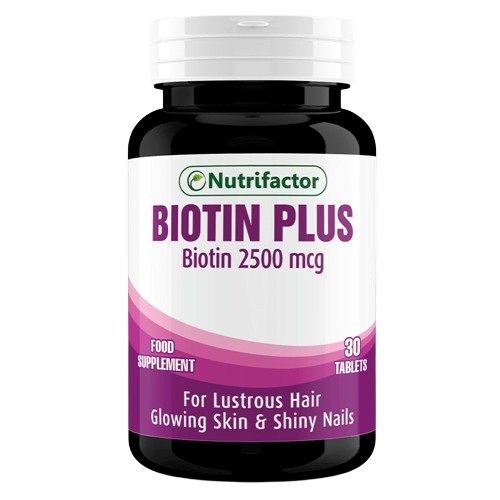 Nutrifactor Biotin Plus 2500mcg 60`s – Tablet Pharmacy