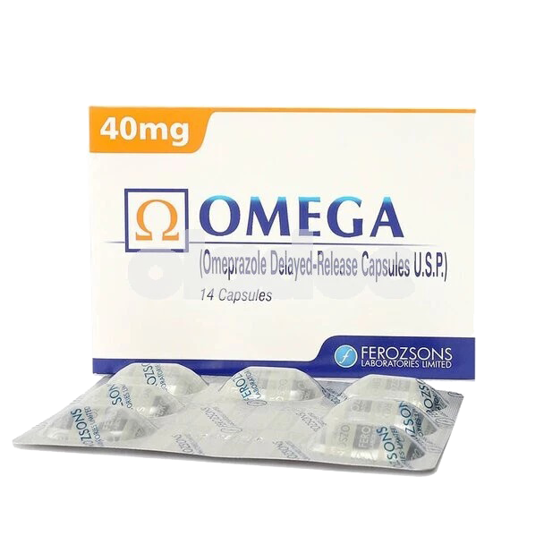 Omega Cap 40MG (Omeprazole Delayed Release) – Tablet Pharmacy
