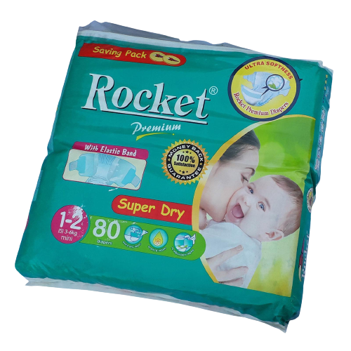 Rocket 1 Diapers New Born 80`s Premium – Tablet Pharmacy