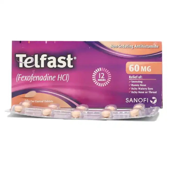 Telfast 60mg Tablet 14`s – Tablet Pharmacy